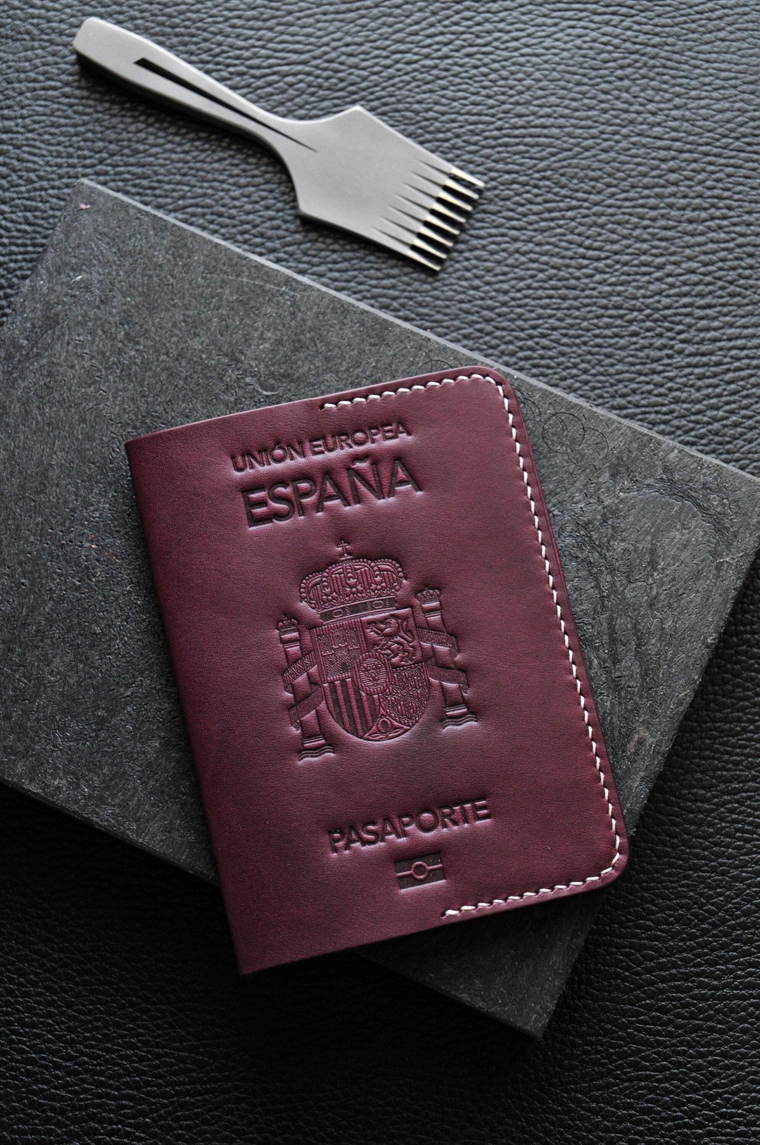Leather Holder for Spanish Passport, Spain Passport, Gift for Treveler ...