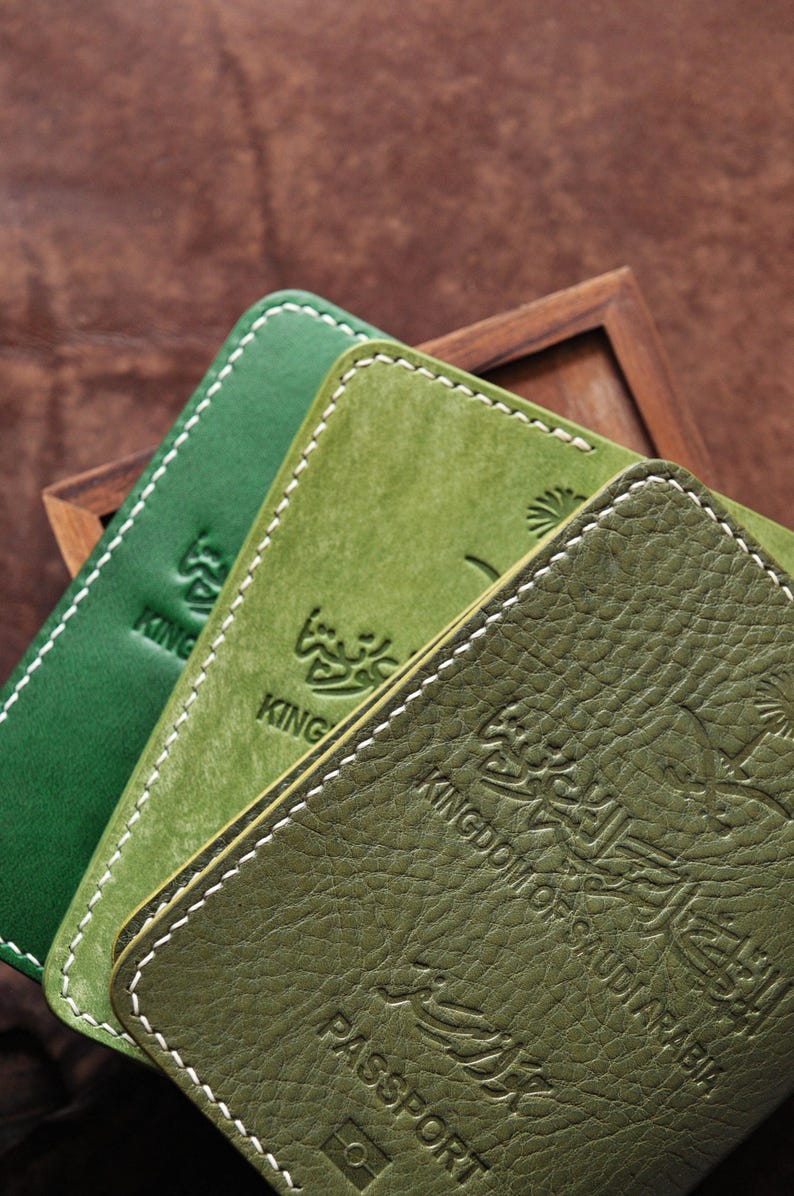 Leather Holder for Saudi Arabia Passport, Saudi Arabia Passport, Arabic ...