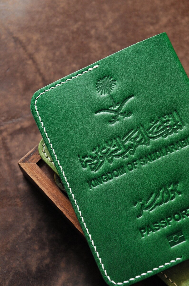 Leather Holder for Saudi Arabia Passport, Saudi Arabia Passport, Arabic ...