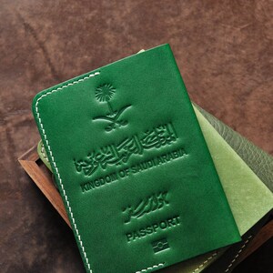 Leather Holder for Saudi Arabia Passport, Saudi Arabia Passport, Arabic ...