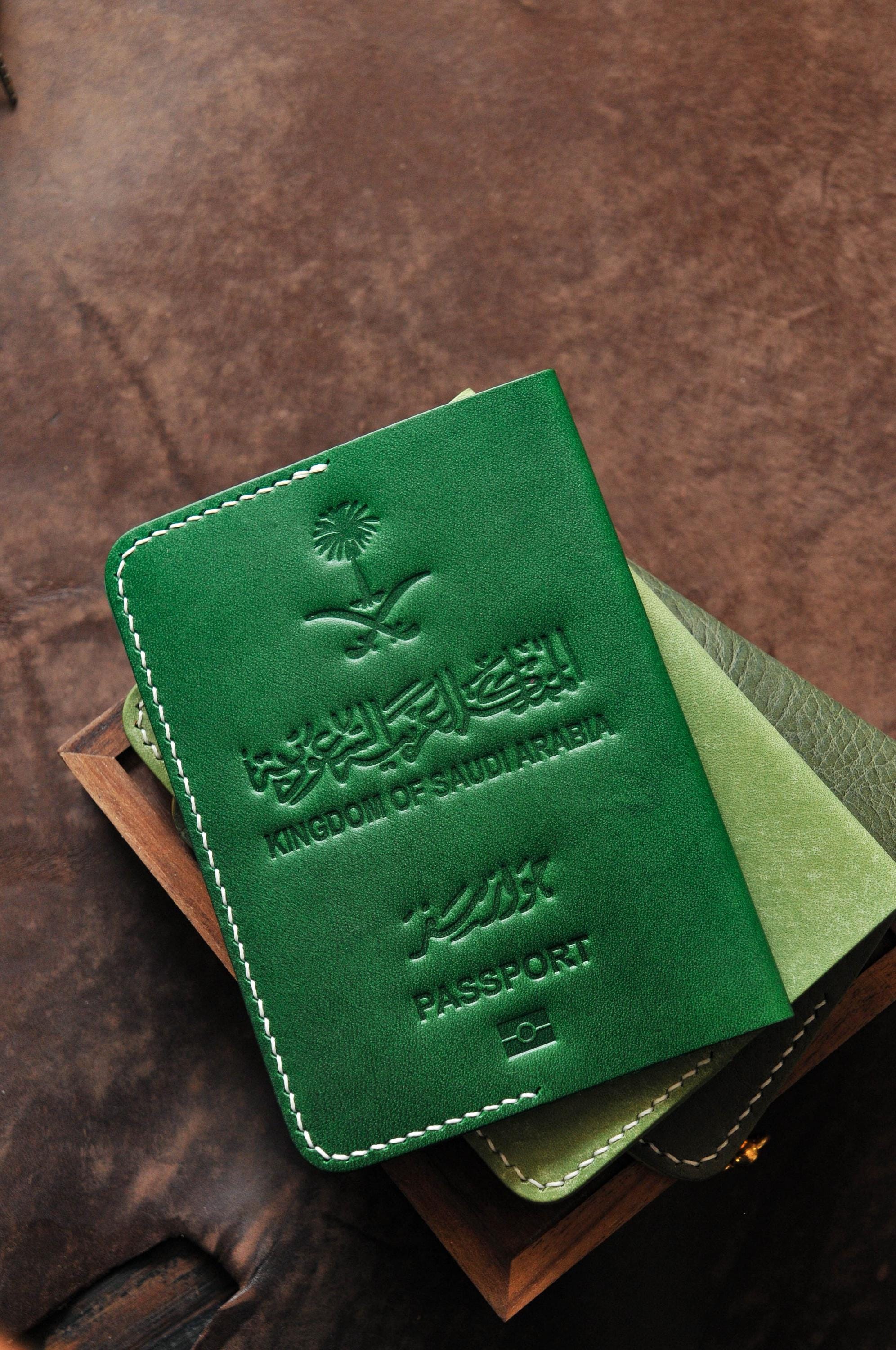 Leather Holder for Saudi Arabia Passport, Saudi Arabia Passport, Arabic ...