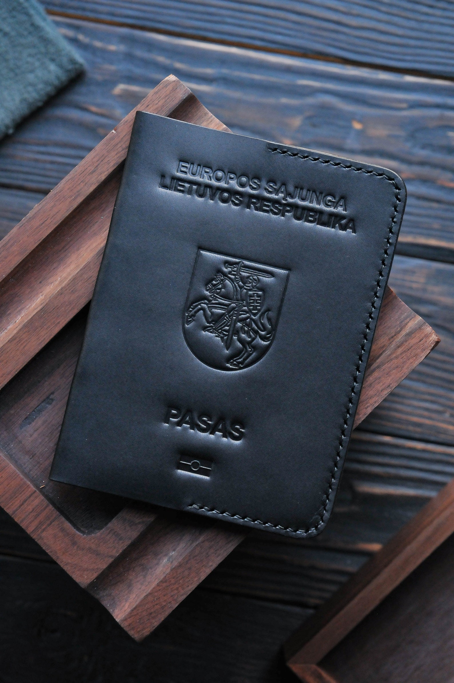 Leather Holder for Lithuanian Passport, Lithuania Passport, Gift for ...