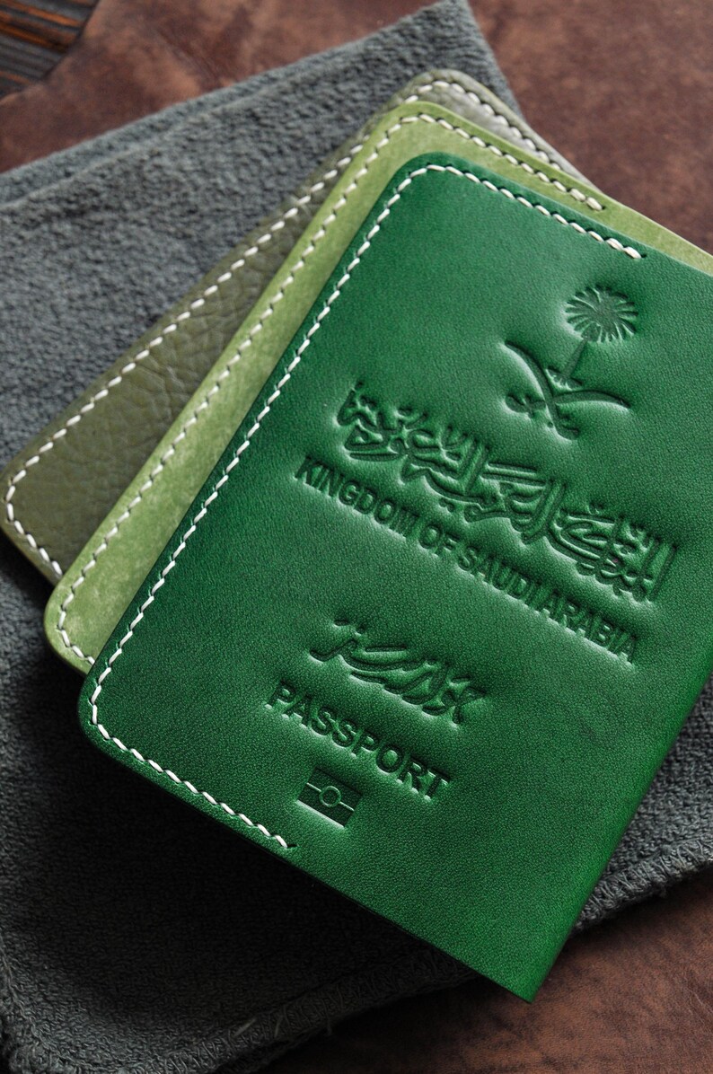 Leather Holder for Saudi Arabia Passport, Saudi Arabia Passport, Arabic ...