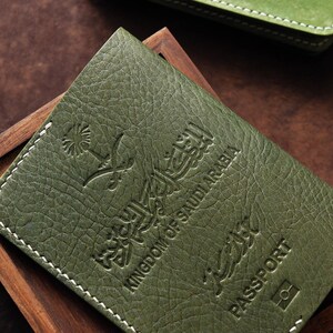 Leather Holder for Saudi Arabia Passport, Saudi Arabia Passport, Arabic ...