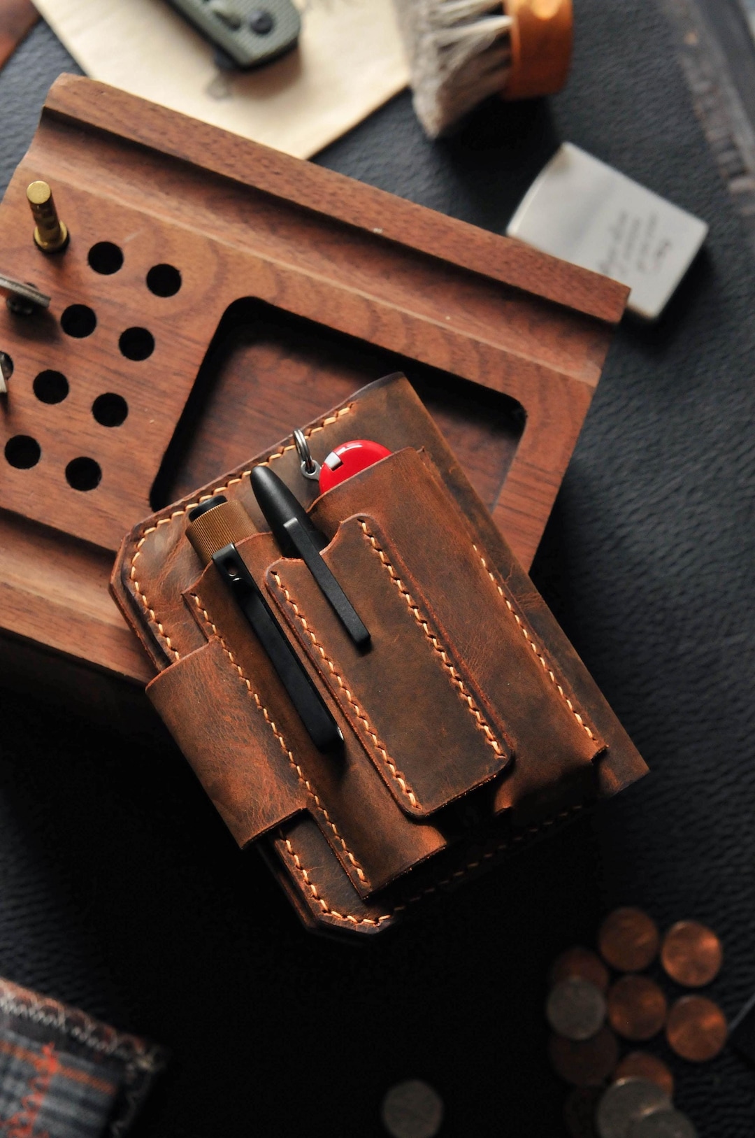 EDC Wallet, EDC Pouch, EDC Organizer, Victorinox Spartan, Fisher Pen ...