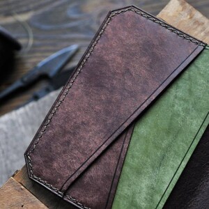 Сolorful Leather Wallet, Combined Colors Wallet, Minimalist Wallet ...
