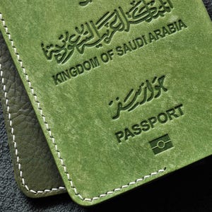 Leather Holder for Saudi Arabia Passport, Saudi Arabia Passport, Arabic ...