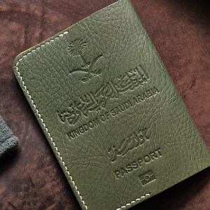 Leather Holder for Saudi Arabia Passport, Saudi Arabia Passport, Arabic ...