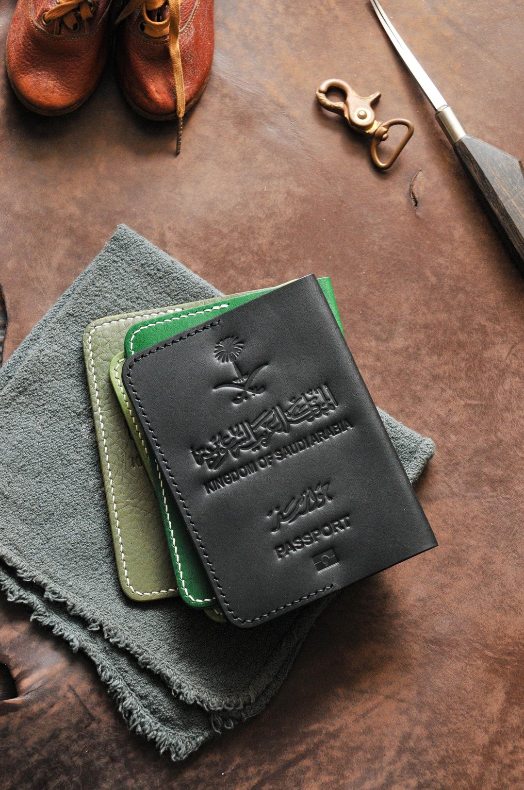 Leather Holder for Saudi Arabia Passport, Saudi Arabia Passport, Arabic ...