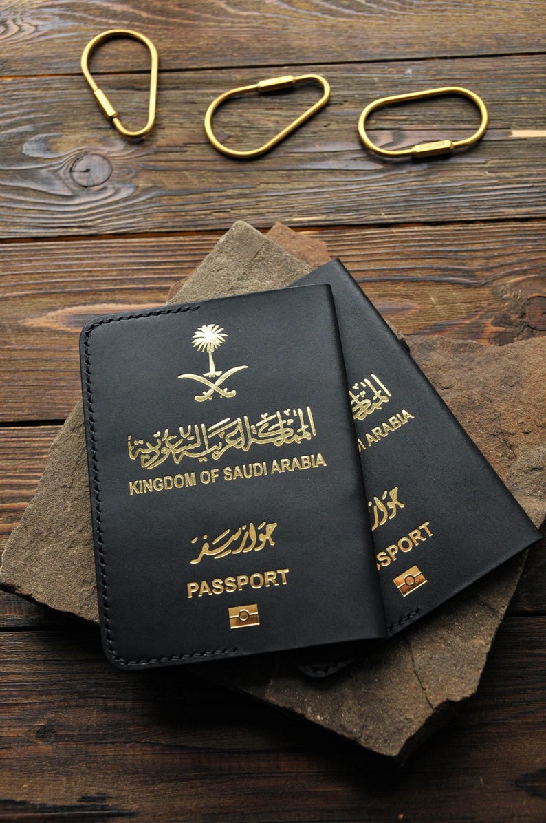 Leather Holder for Saudi Arabia Passport, Saudi Arabia Passport, Arabic ...