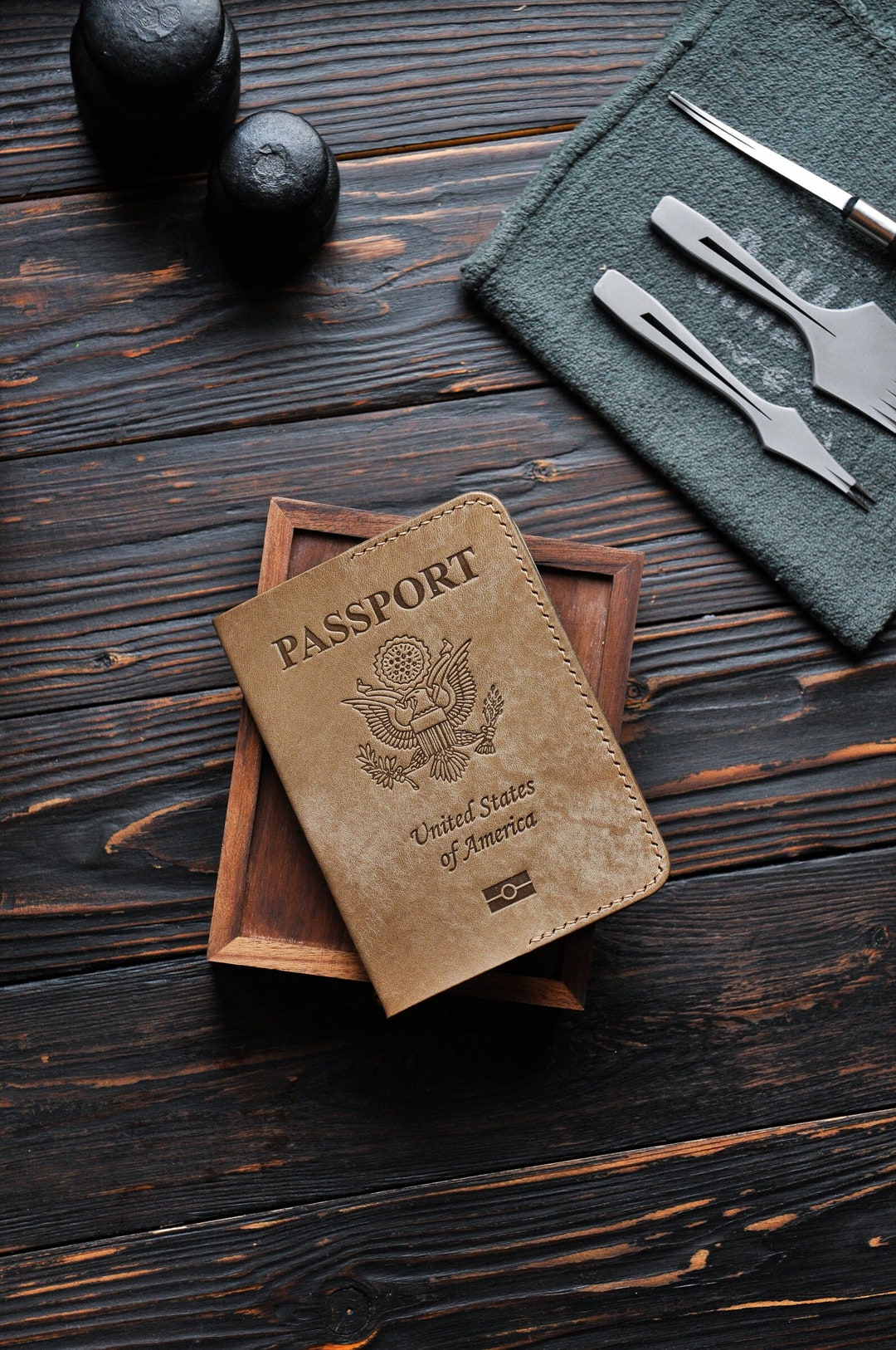 Leather Holder for American Passport, USA Passport, Gift for Traveller ...