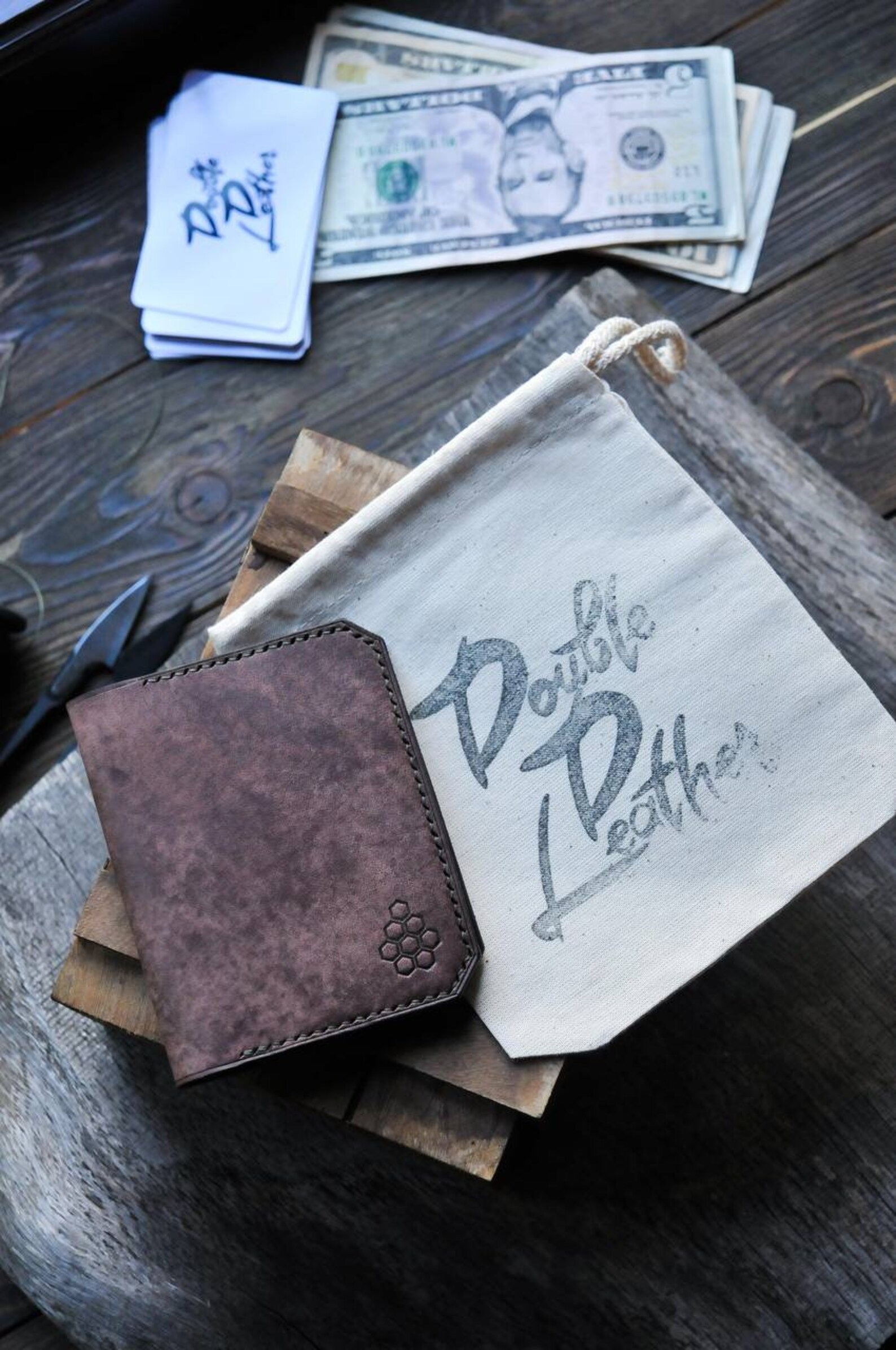 Сolorful Leather Wallet, Combined Colors Wallet, Minimalist Wallet ...