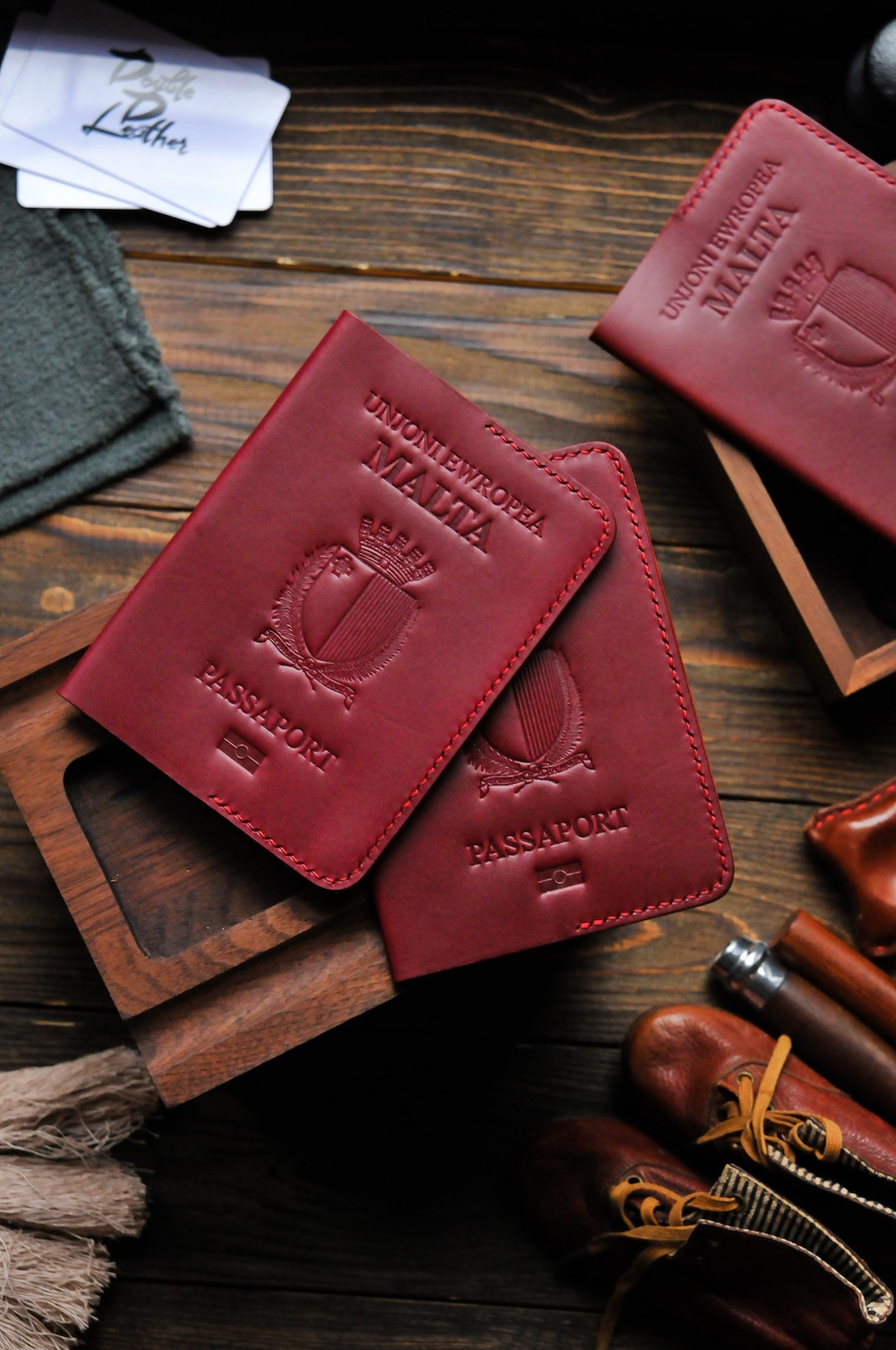 Leather Holder for Malta Passport, Maltese Passport, Gift for Traveller ...