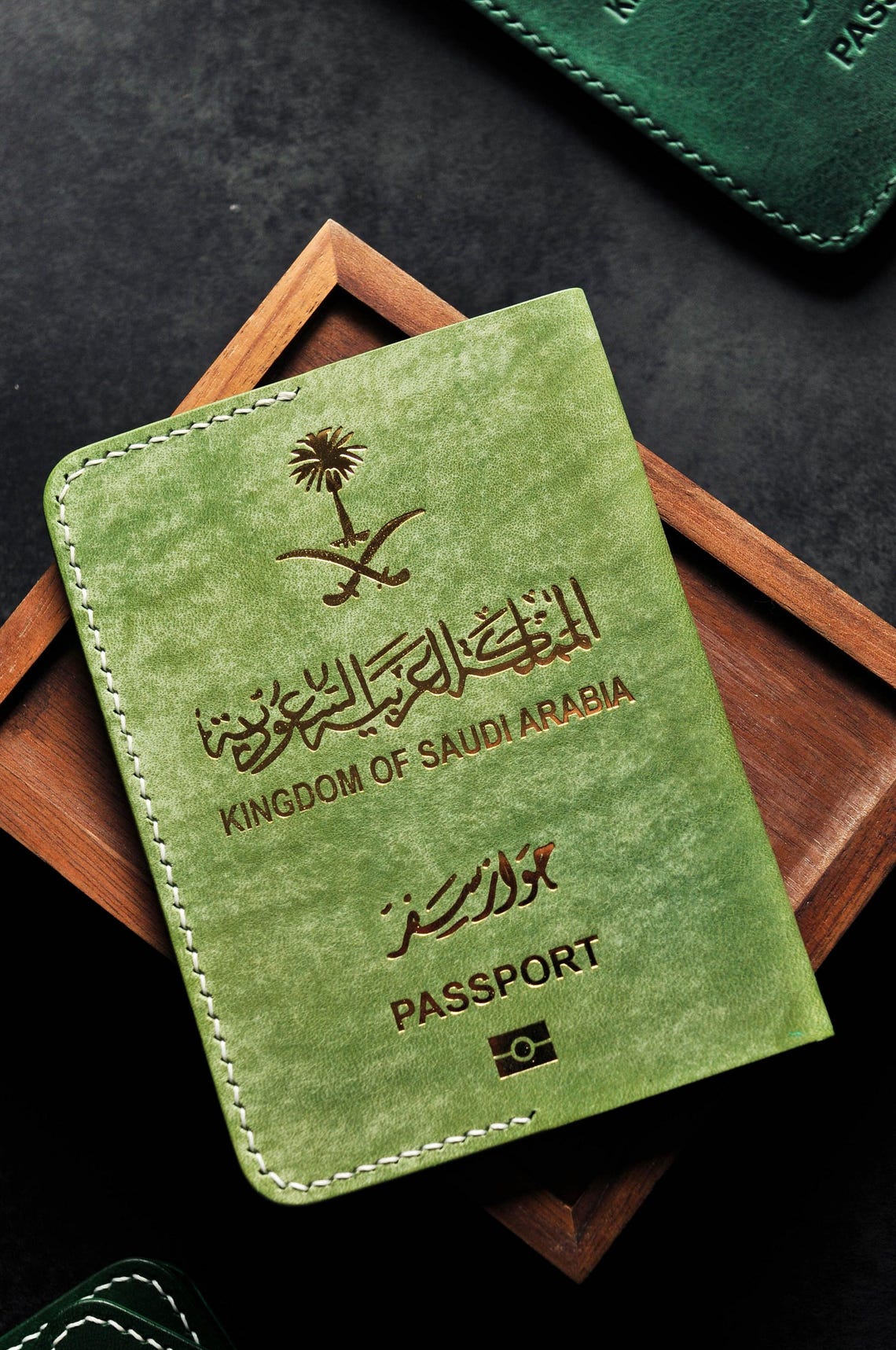 Leather Holder for Saudi Arabia Passport, Saudi Arabia Passport, Arabic ...
