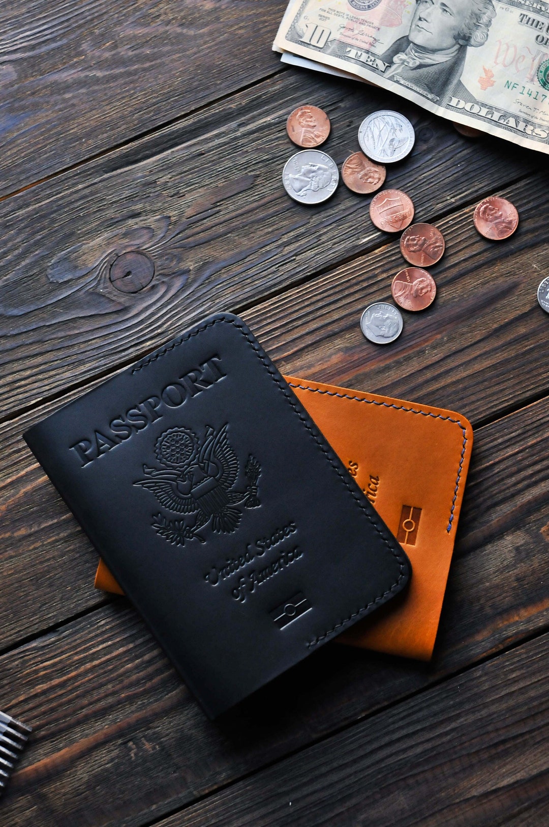 Leather Holder for American Passport, USA Passport, Gift for Traveller ...