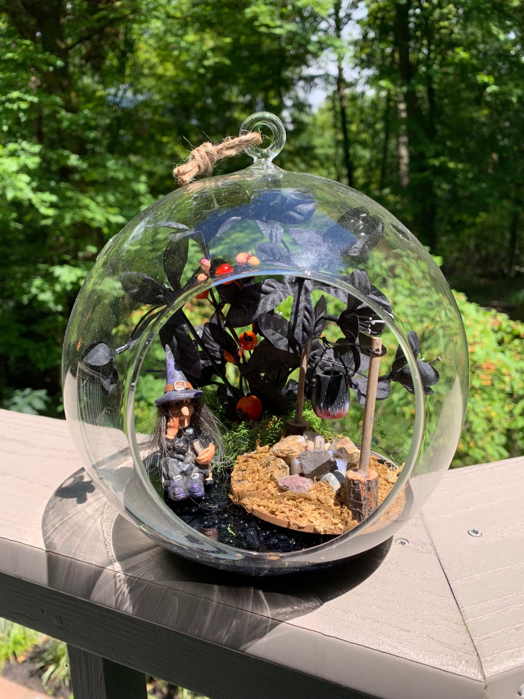 Light up Witch Globe - Etsy