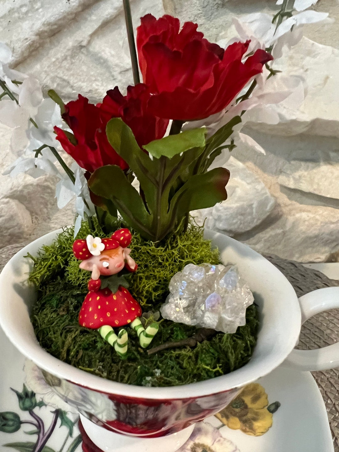 Pixie in the Poppy Garden Teacup - Etsy