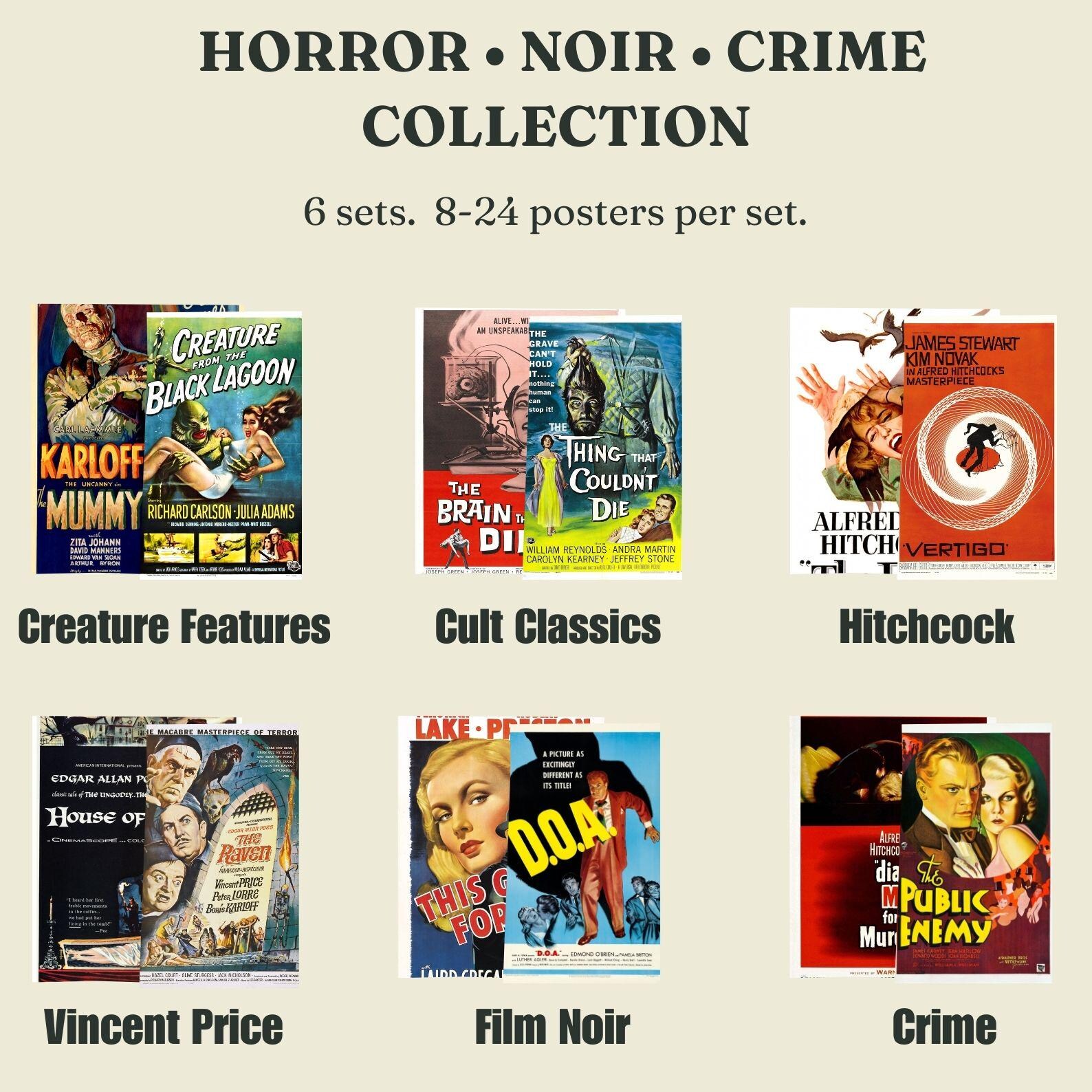 Miniature Movie Posters: Vintage Hollywood Horror, Noir, Crime (digital ...