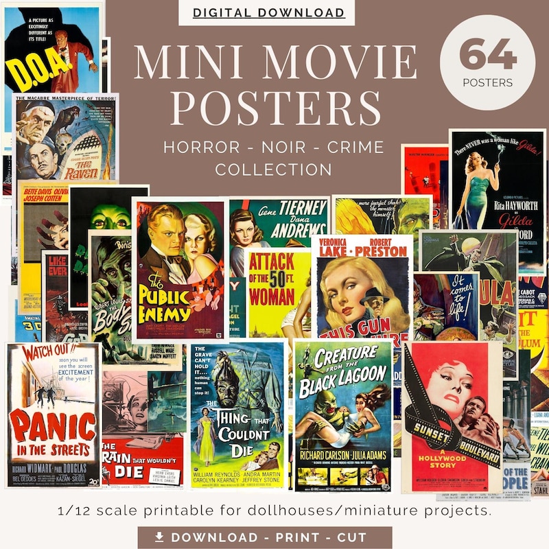 Horror Movie Posters - Etsy
