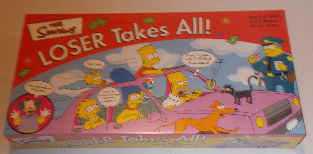 2001 the Simpsons Loser Takes All Board Game BRAND NEW Sealed - Etsy