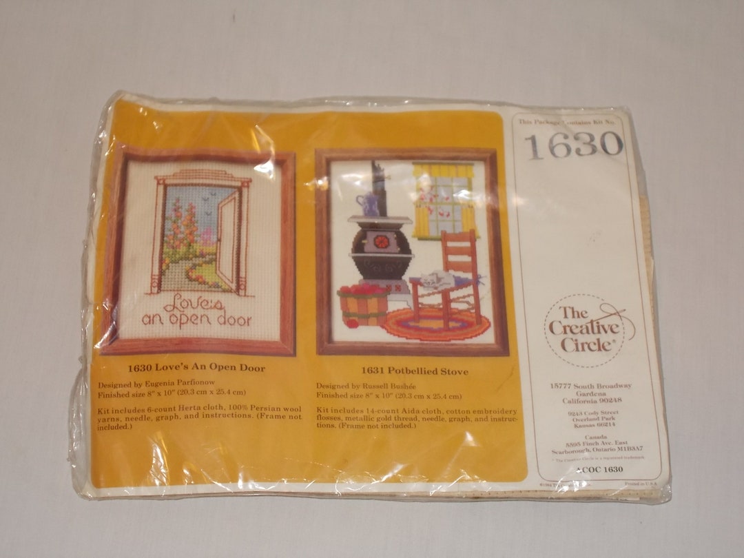 Vintage 1984 the Creative Circle Cross Stitch Kit 1630 Love's an Open ...