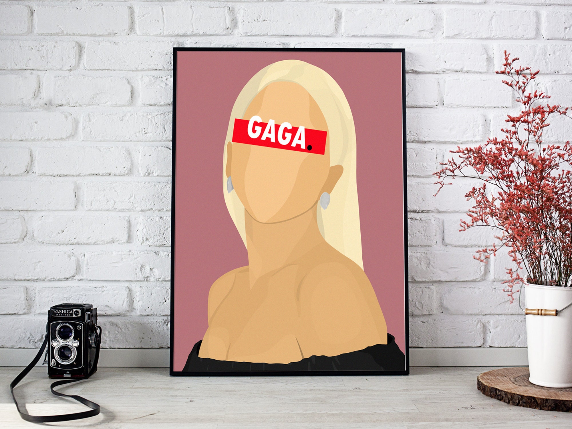 Minimalist LADY GAGA Poster Decoration / Poster / Poster - Etsy Hong Kong
