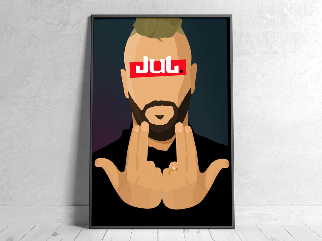 Minimalist JUL Poster - Decoration / Poster / Poster / Rap / French Rap ...