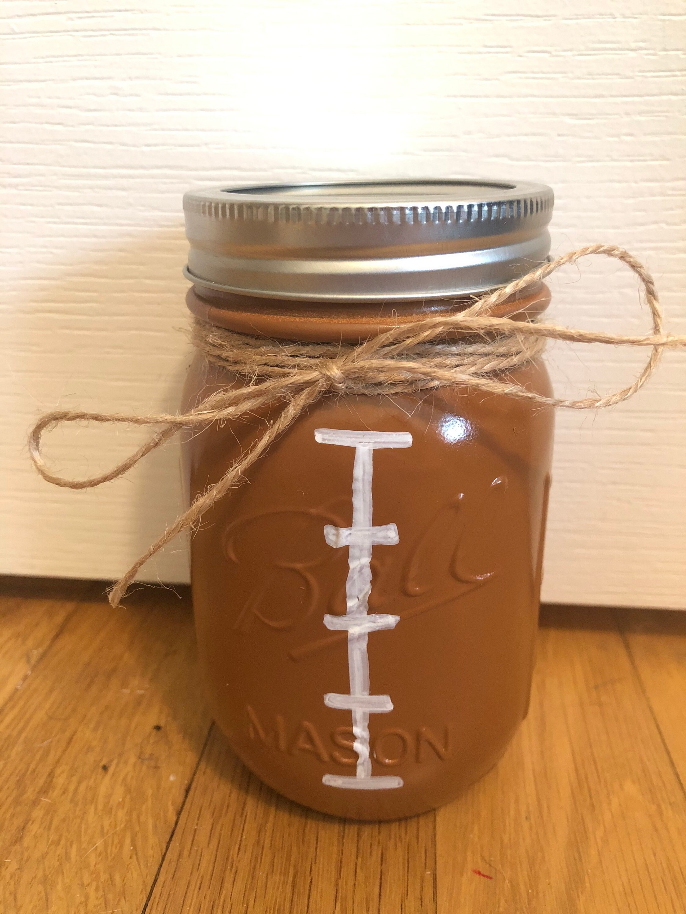 Football Mason Jars, Sports Party Decorations, Coach Gift, Football ...