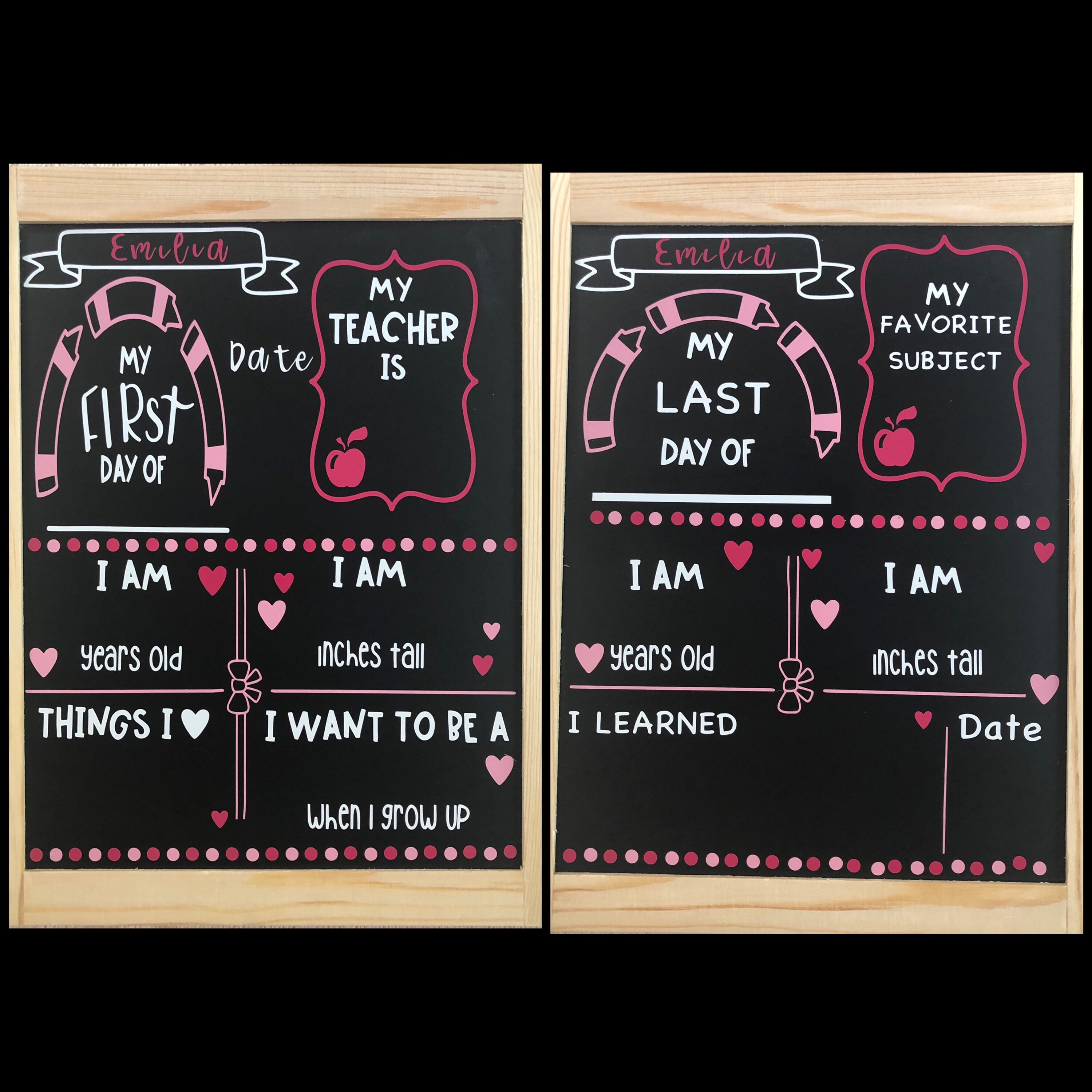 Reusable First Day of School Sign Last Day of School Sign | Etsy