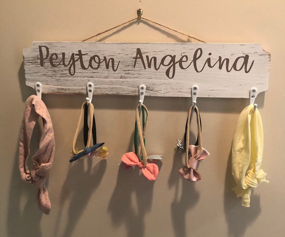 Personalized Bow Holder - Headband Holder - Girls Hair Bow Hooks ...