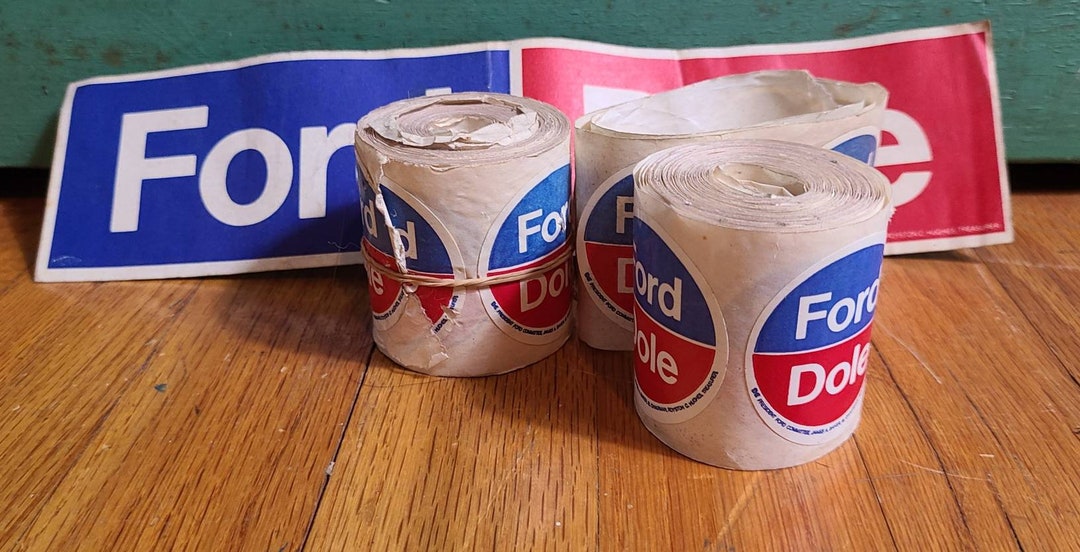 Ford/dole Political Campaign Stickers. Bumper Sticker - Etsy