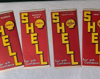 Vintage Road Maps - Etsy