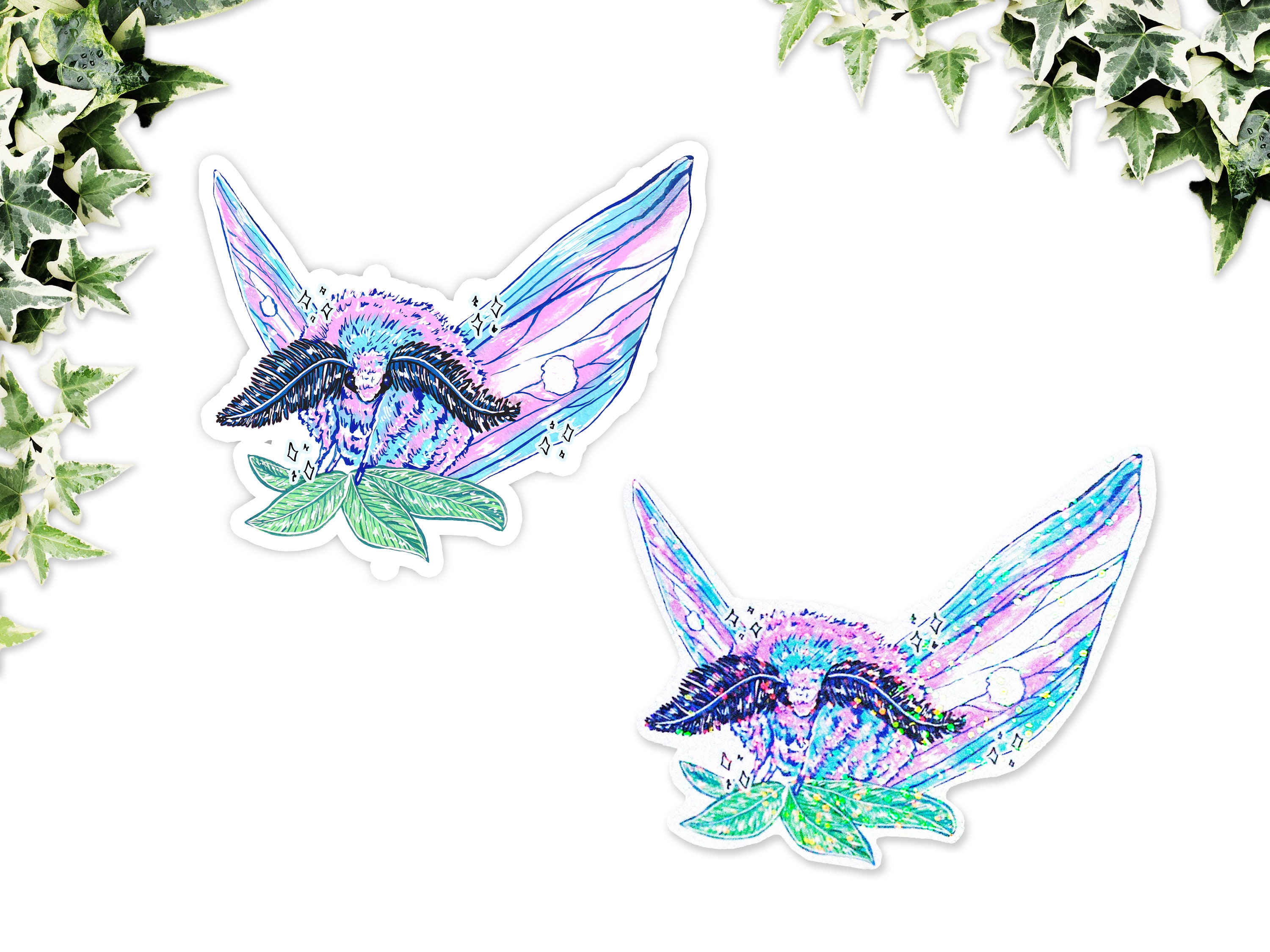 Moths for Pride Set of Seven 7 LGBTQIA Pride Flag Themed | Etsy