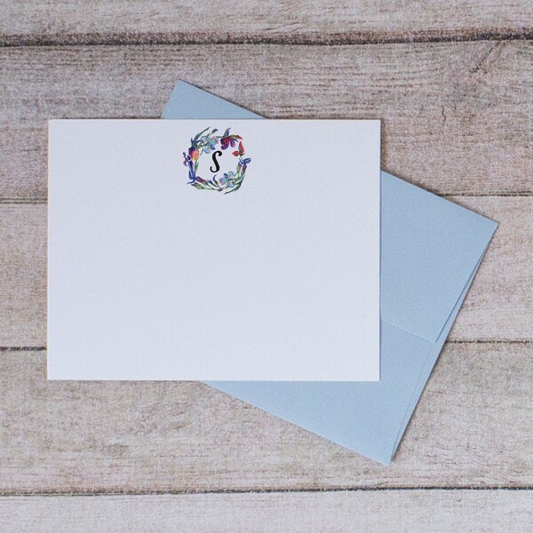 Initial Note Cards - Etsy