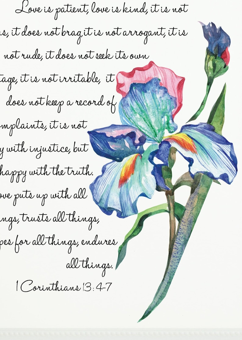 1 Corinthians 13 Wall Art Love is Patient Love is Kind | Etsy