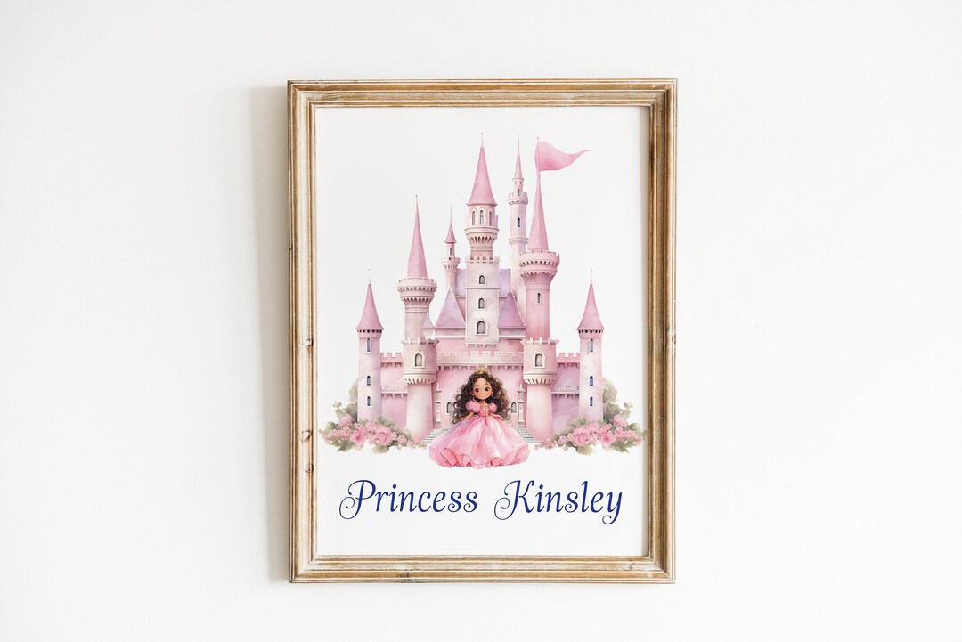 Personalized Princess Castle Print: Girls Room Wall Art - Etsy