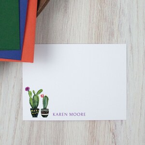 Personalized Succulent Stationery Set for Women Choose Quantity FLAT ...