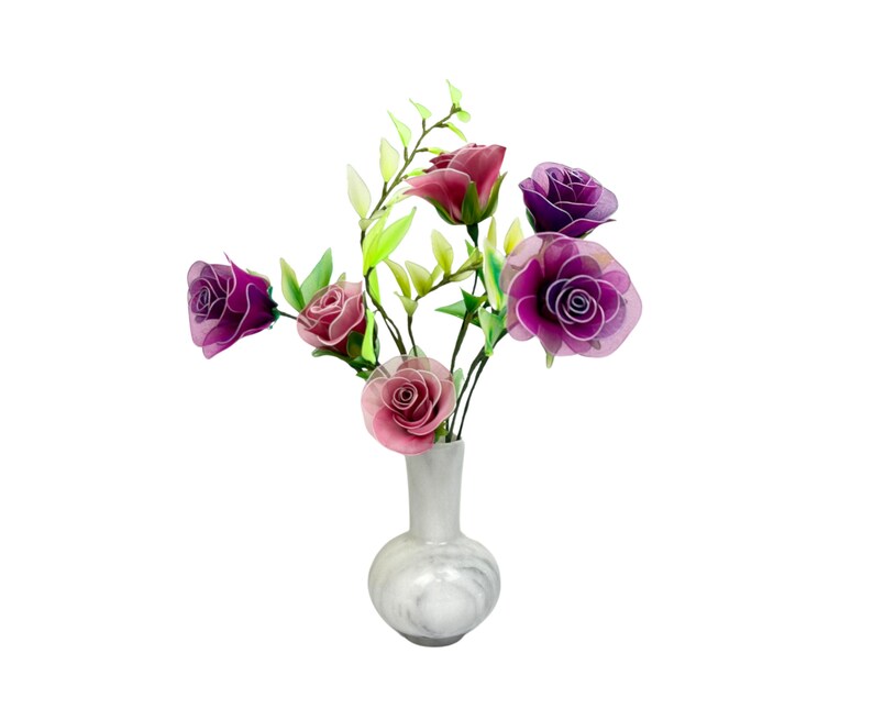 Handmade Nylon Stocking Rose A Set for 8 ,vase Not Included,valentine's ...