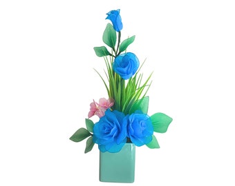 Handmade Nylon Stocking Flower Rose and Tulip Bouquetvase Not Included ...