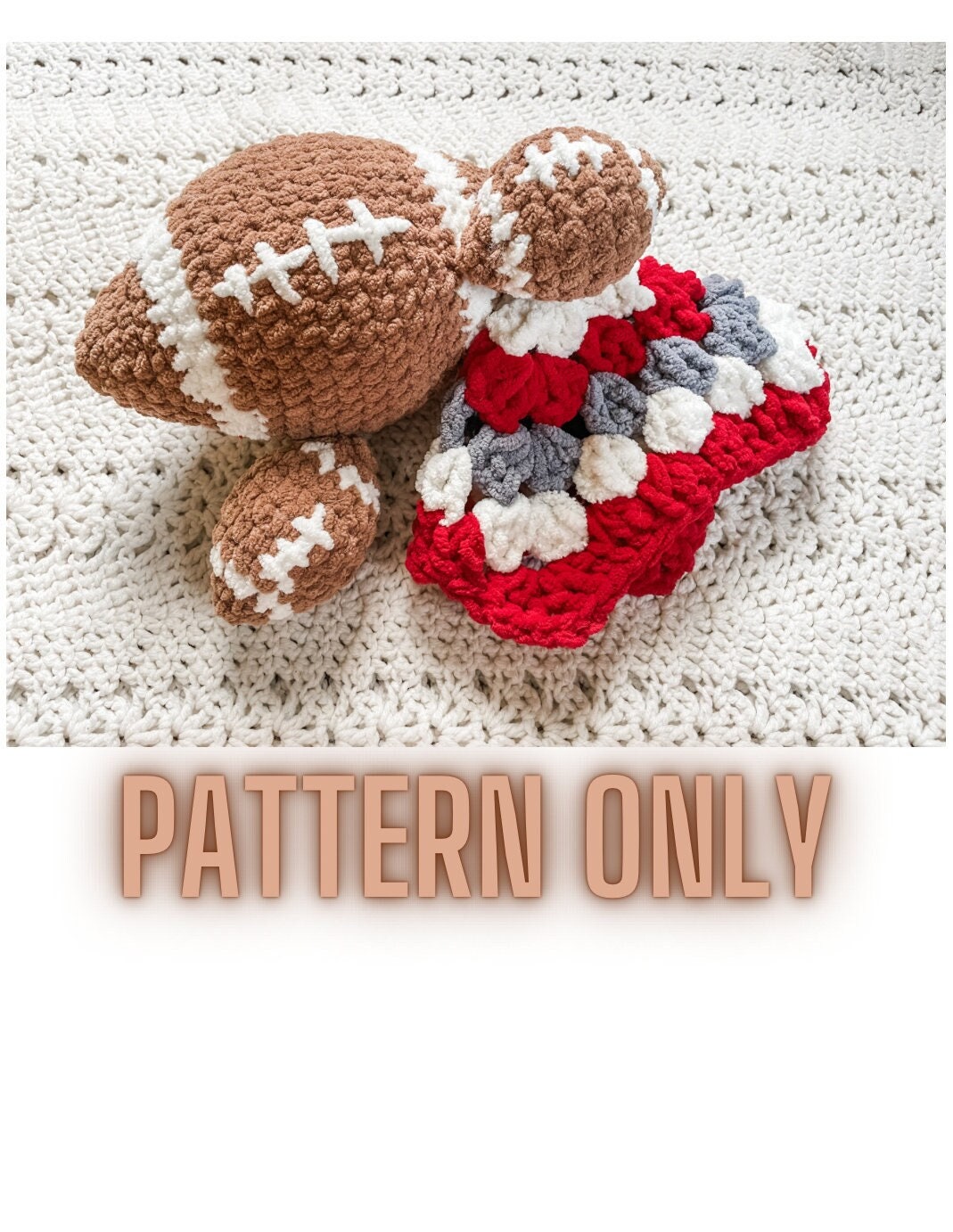 Crochet Football Pattern: Bitty Ball & Lovey (digital Download) - Etsy