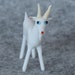 Glass White Goat Figurine, Lampwork Goat, Blown Glass Goat, Cute Goat ...