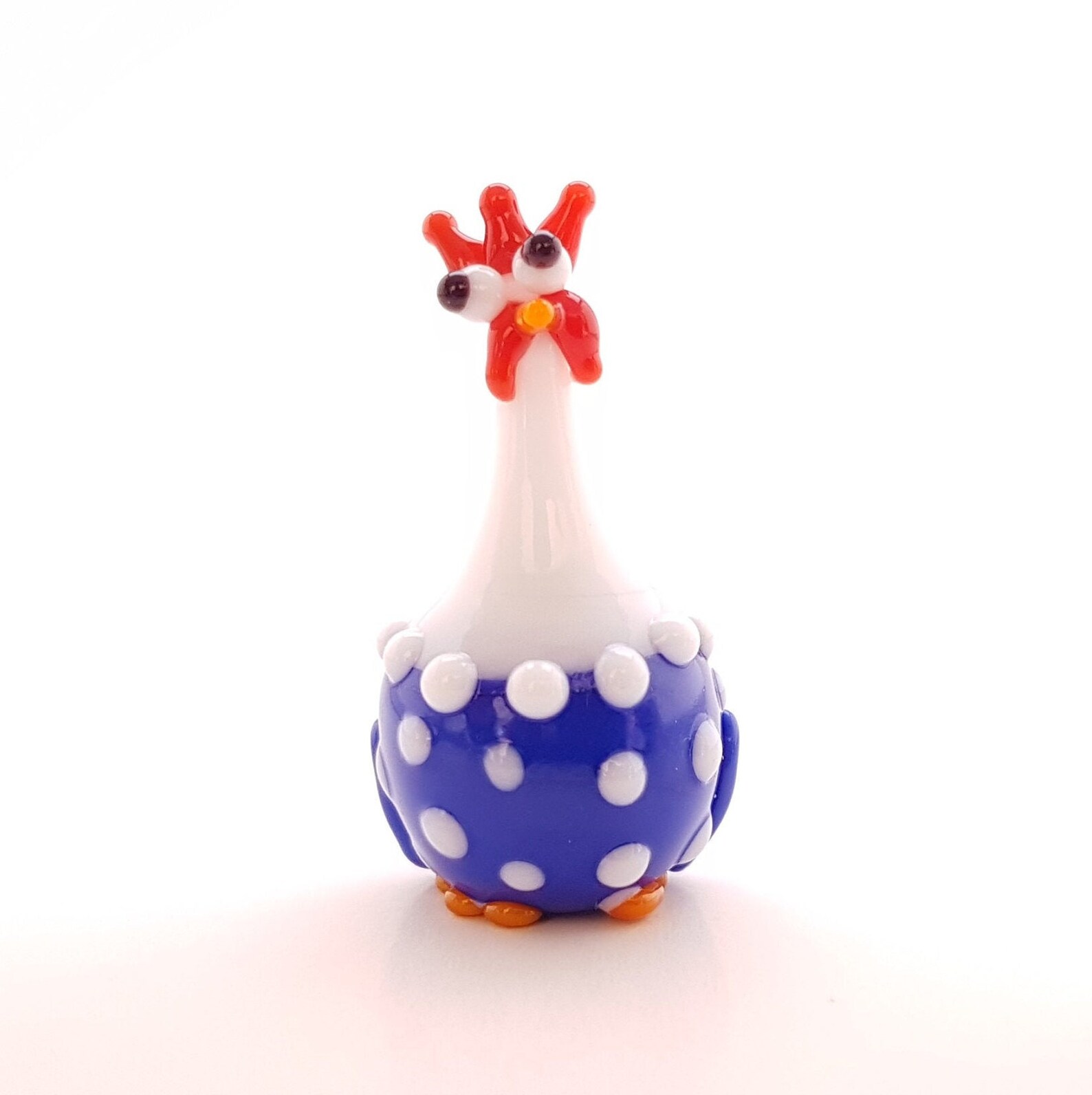 Glass Chicken Lampwork Chicken Cute Chicken Figurine Murano - Etsy