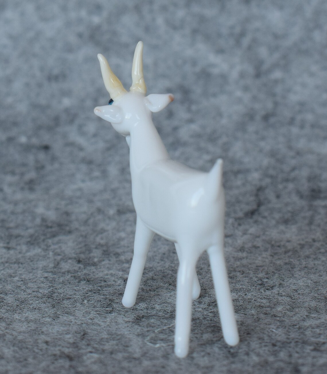 Glass White Goat Figurine Lampwork Goat Blown Glass Goat - Etsy