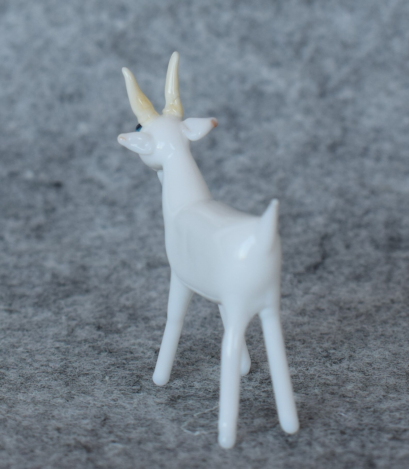 Glass White Goat Figurine Lampwork Goat Blown Glass Goat - Etsy