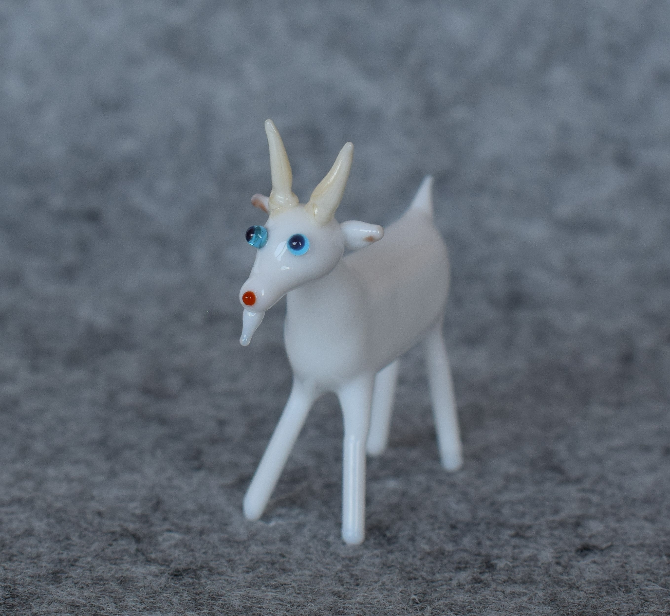 Glass White Goat Figurine Lampwork Goat Blown Glass Goat - Etsy