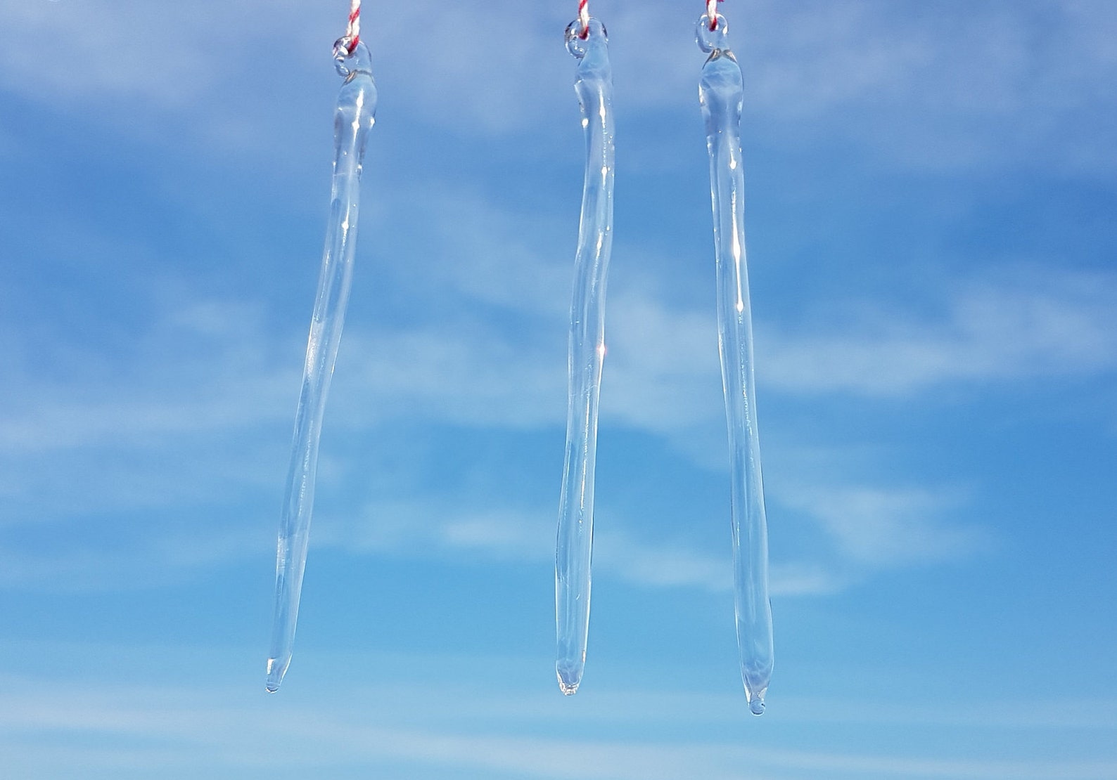 Handmade Glass Icicles Christmas Tree Glass Icicles - Etsy