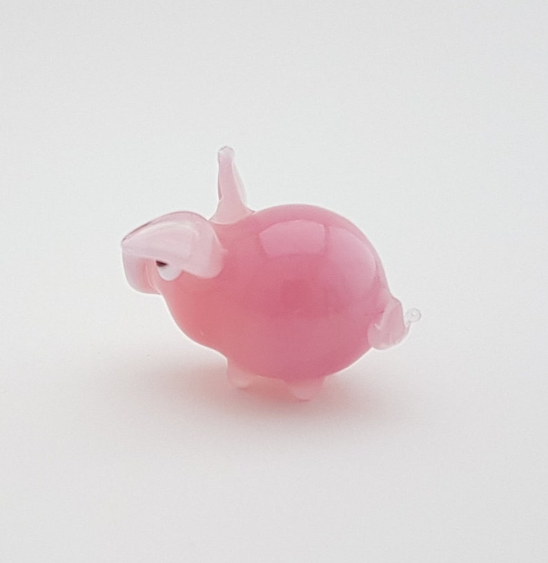 Glass Pig Figurine Tiny Pink Glass Pig Lampwork Pig Glass | Etsy