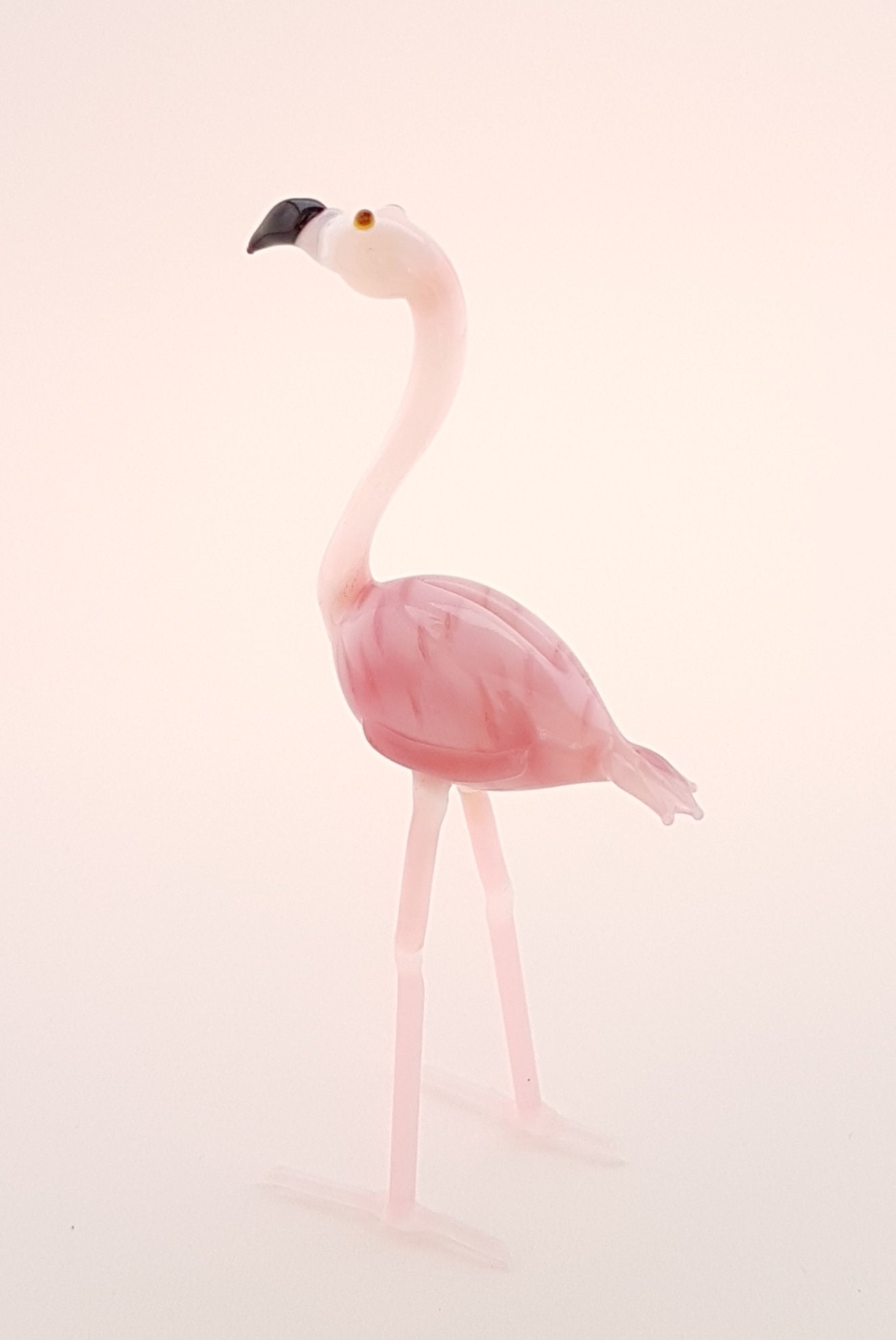 Glass Flamingo Figurine Pink Glass Flamingo Lampwork | Etsy