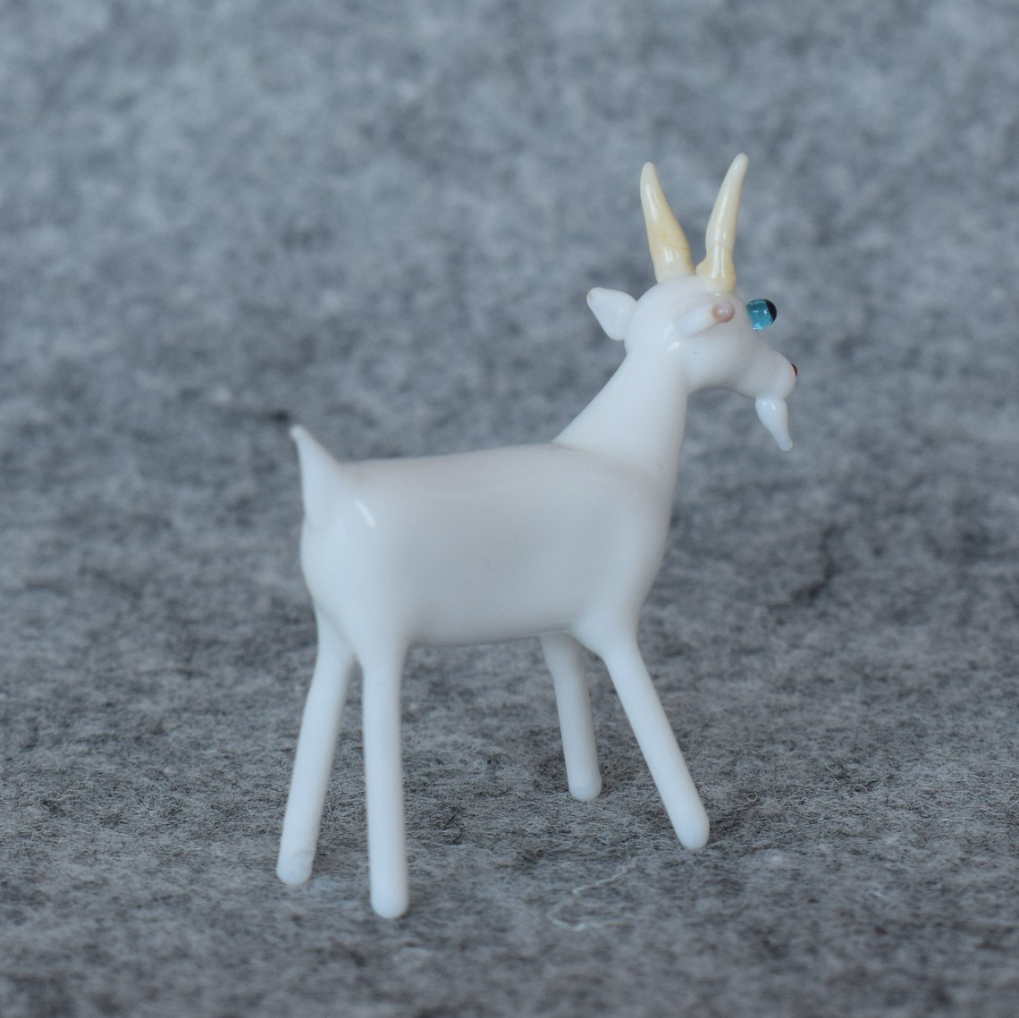 Glass White Goat Figurine Lampwork Goat Blown Glass Goat - Etsy