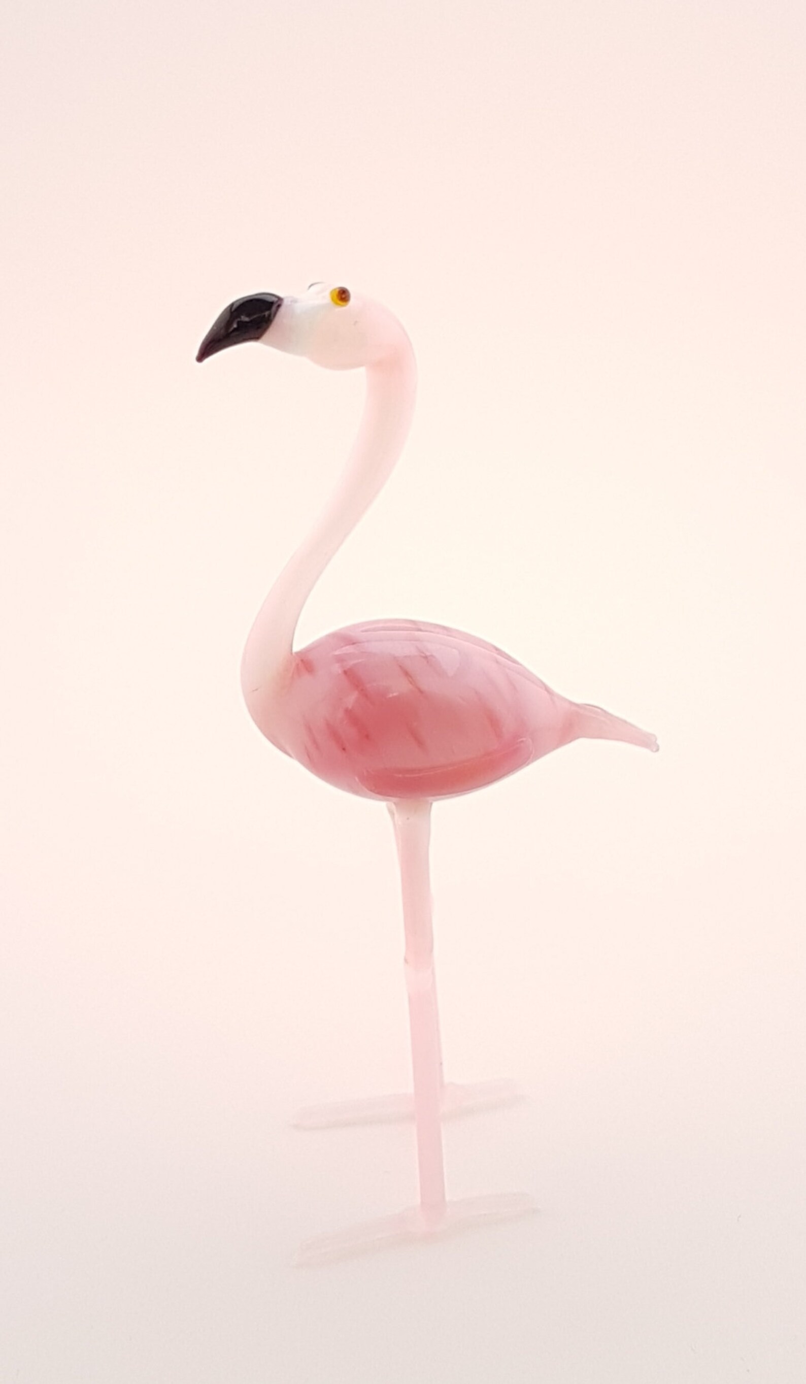 Glass Flamingo Figurine Pink Glass Flamingo Lampwork | Etsy